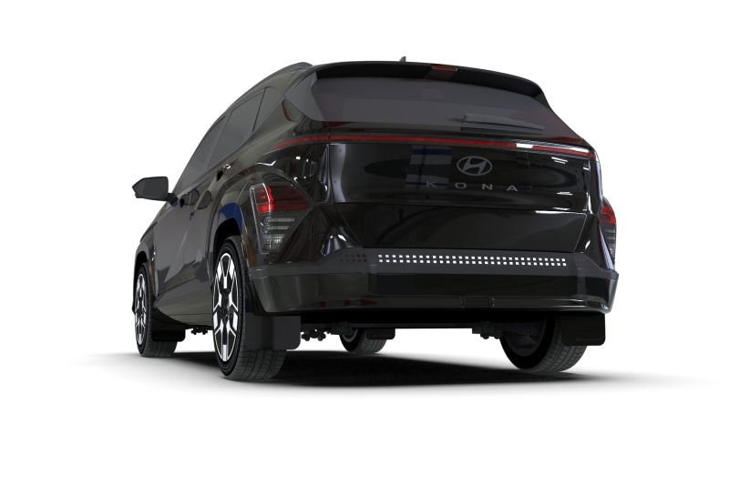 Rally Armor 2024 Hyundai Kona/Kona EV Black UR Mud Flap w/Metallic Bla ...